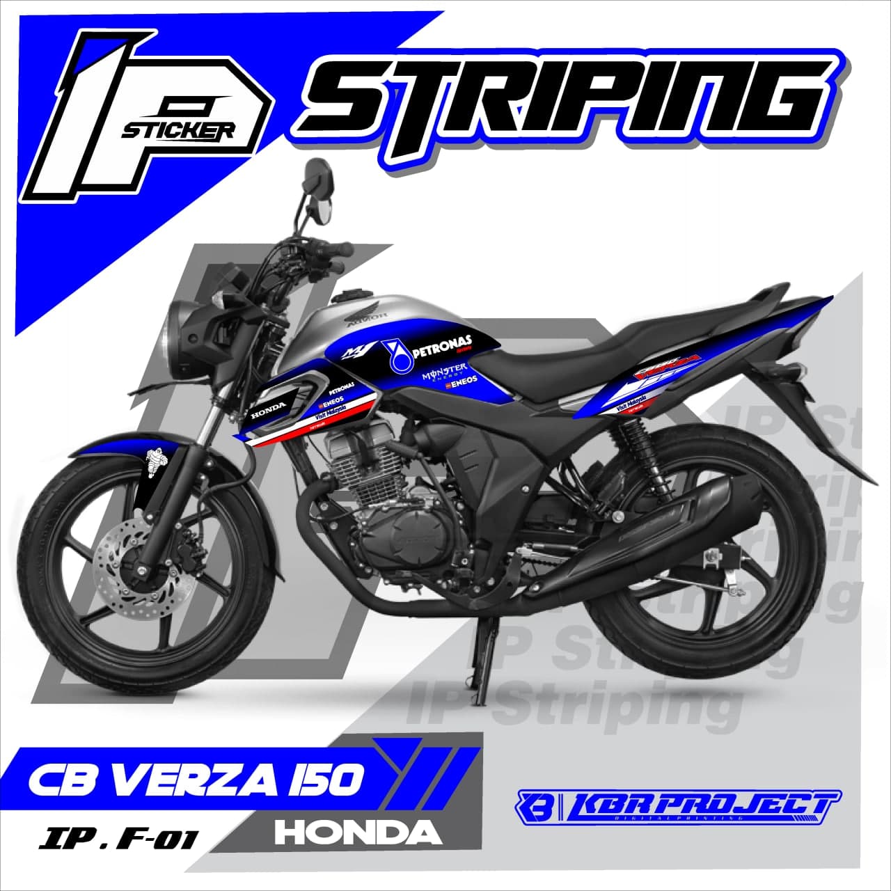 Striping CB VERZA 150 (PETRONAS) - Sticker Striping Variasi List Honda ...