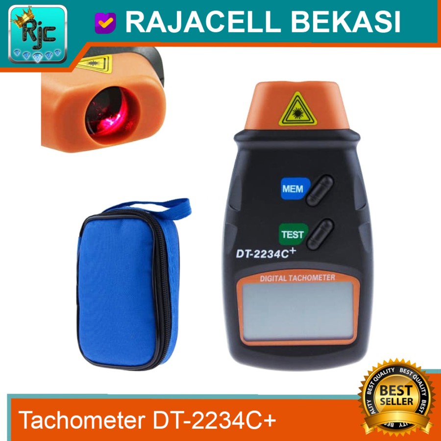 DT-2234C+ Digital Laser Tachometer RPM Meter Alat Ukur Putaran Tacho ...