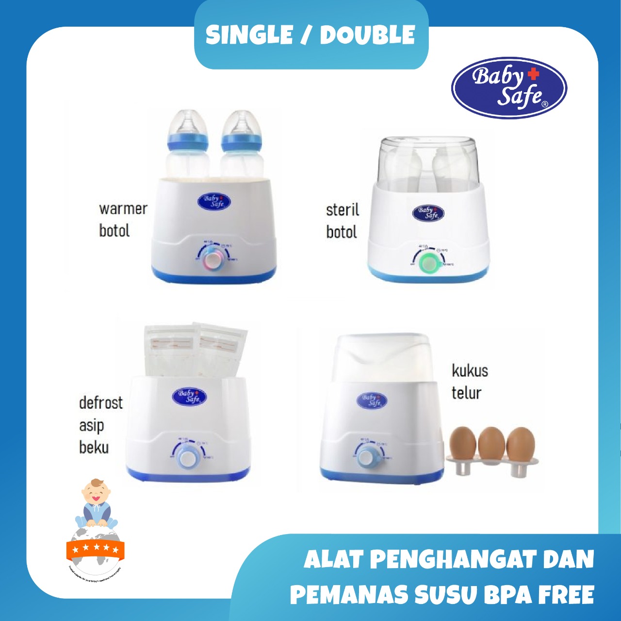 Baby Safe Alat Penghangat dan Pemanas Susu BPA Free | Lazada Indonesia
