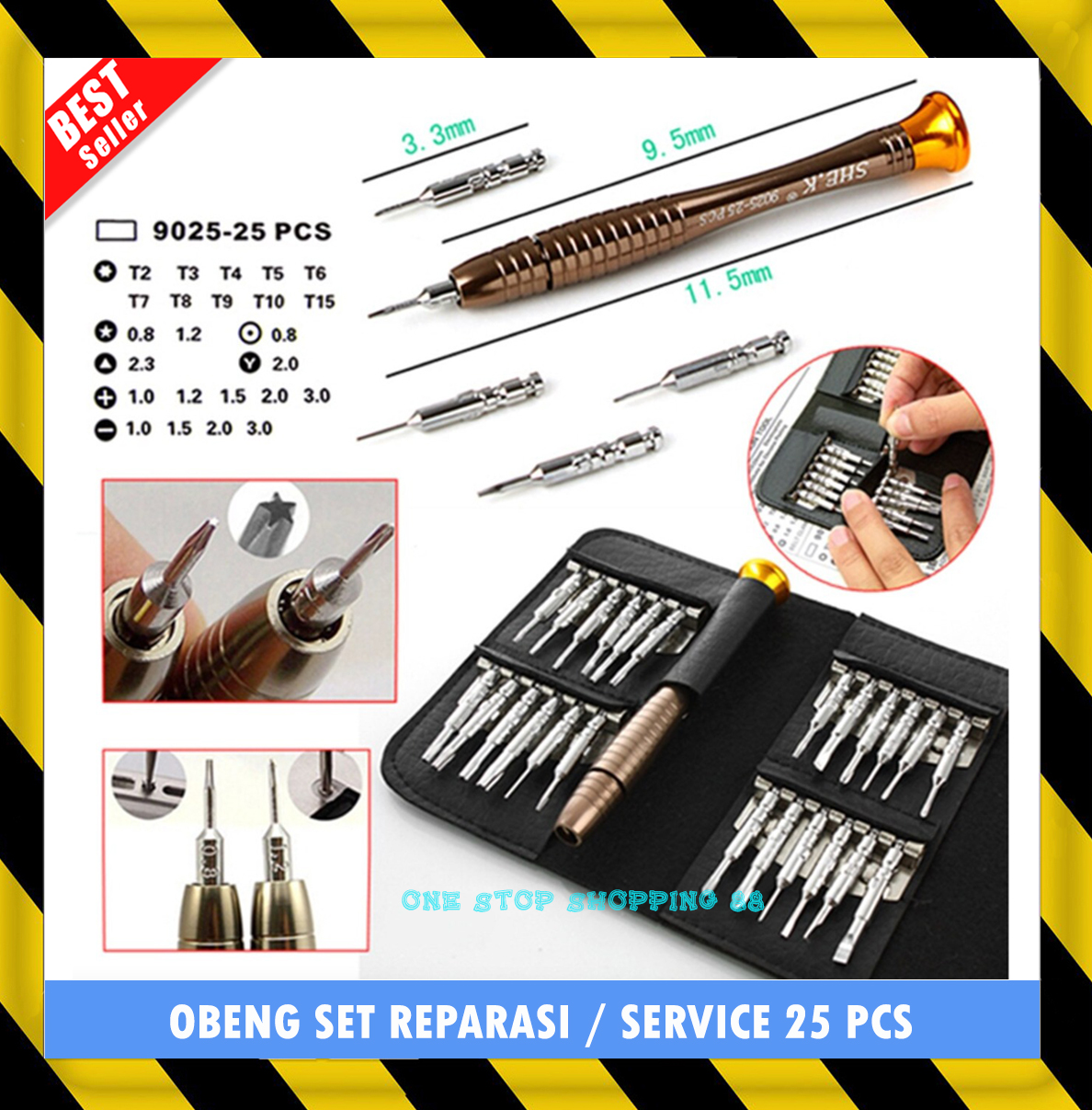 TOOLS ALAT PERLENGKAPAN OBENG TORX PHILIPS BINTANG PENTA BELIMBING SET ...