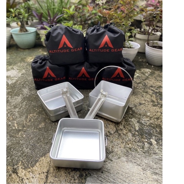 Peralatan memasak Pendaki Hiking Dan Camping Nesting TNI Cooking set ...
