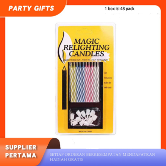 Lilin Magic ulang Tahun Isi (1 Box) / Lilin Magic Grosir 1 Box Isi 48 ...