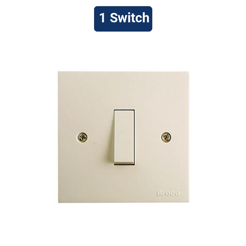Broco 6611 (B) Saklar Engkel IB Single Saklar | Lazada Indonesia