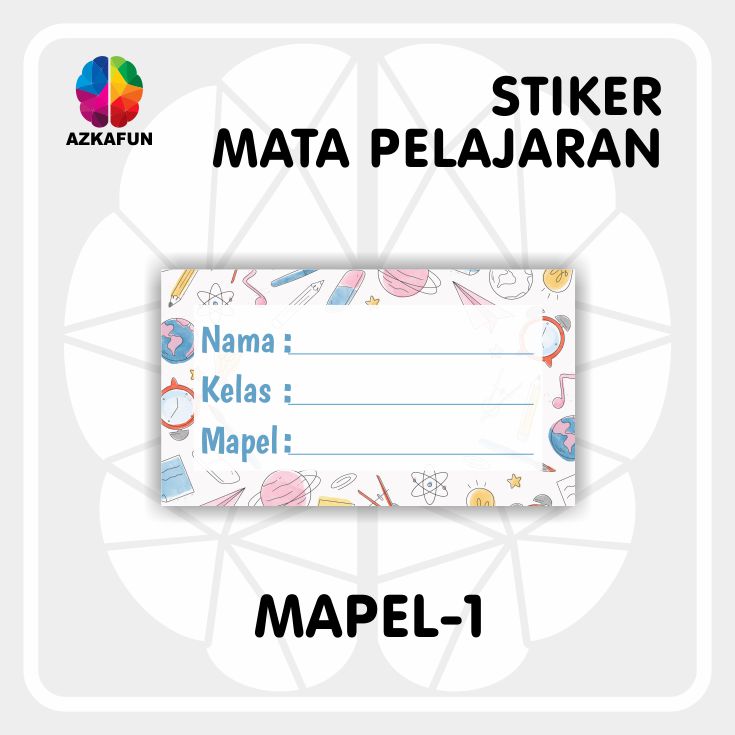 Isi 20 Stiker Mapel - Label Buku Pelajaran Sekolah - Stiker mata ...
