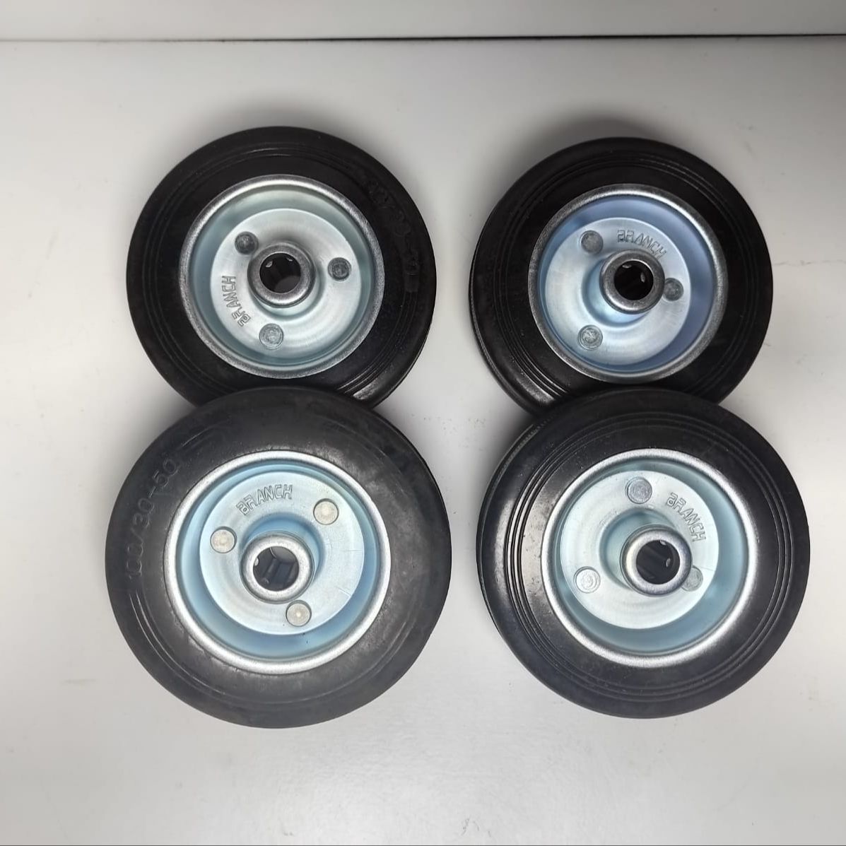 Roda Karet Hitam Roda Troli -4" Inci / Spare Part Roda Troli Trolly 1 ...