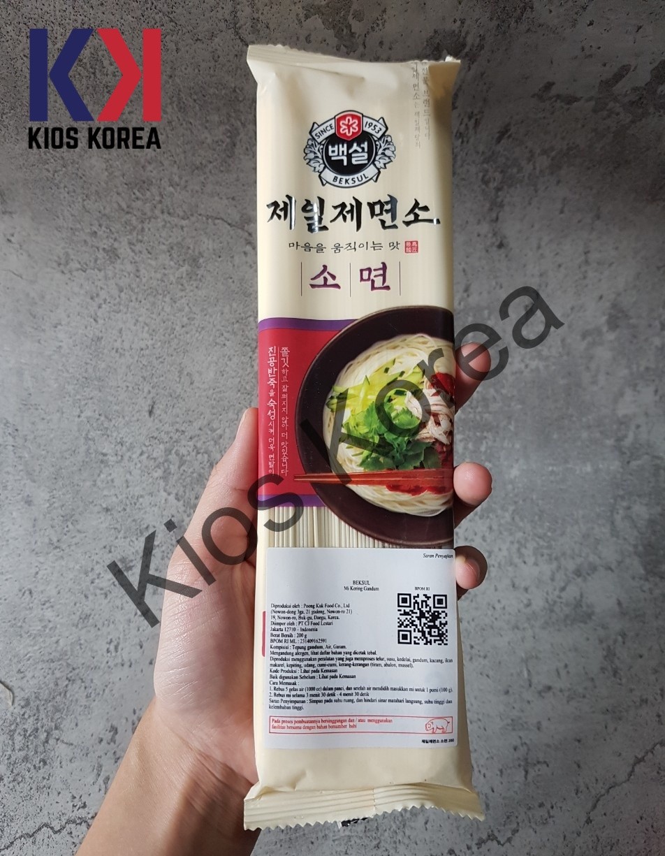 Beksul Somyeon/Somyun Korean Style Wheat Noodles - Mie Kering Gandum ...