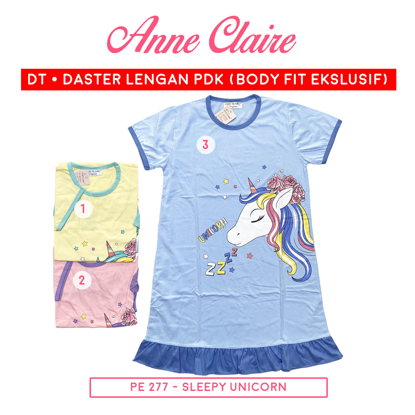 Daster DT Dewasa Lengan Pendek Body Fit Exclusive / Sport Anne Claire ...