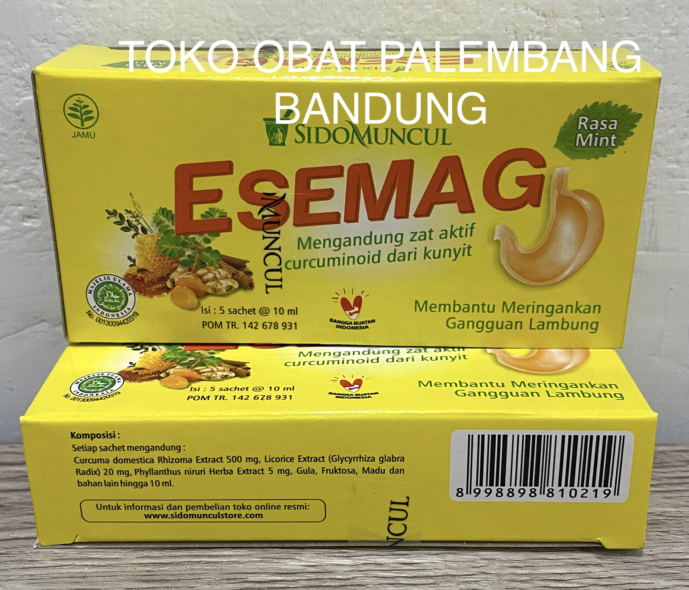 SIDOMUNCUL ESEMAG RASA MINT 5SACHET 10ML MERINGANKAN GANGGUAN LAMBUNG ...