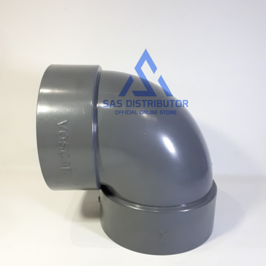 Knie 4" D VOSCAR / KNEE 4" PVC / Elbow 4 inch / Letter L / Keni 4" inch D / Sambungan Pipa ...