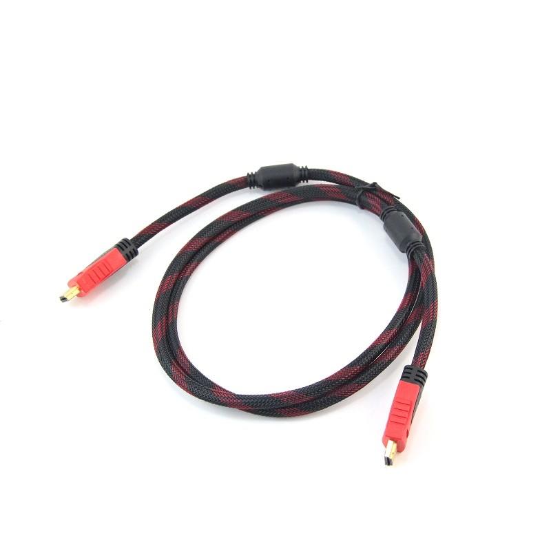 KABEL HDMI 1.5 METER BULAT WARNA HITAM MERAH / HDMI CABLE GOLD / KABEL ...