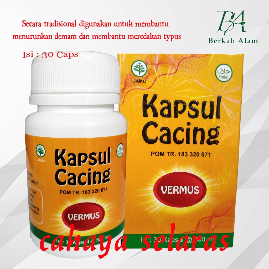 KAPSUL CACING VERMUS ISI 30 | KAPSUL PENURUN DEMAM | OBAT TIPES ...