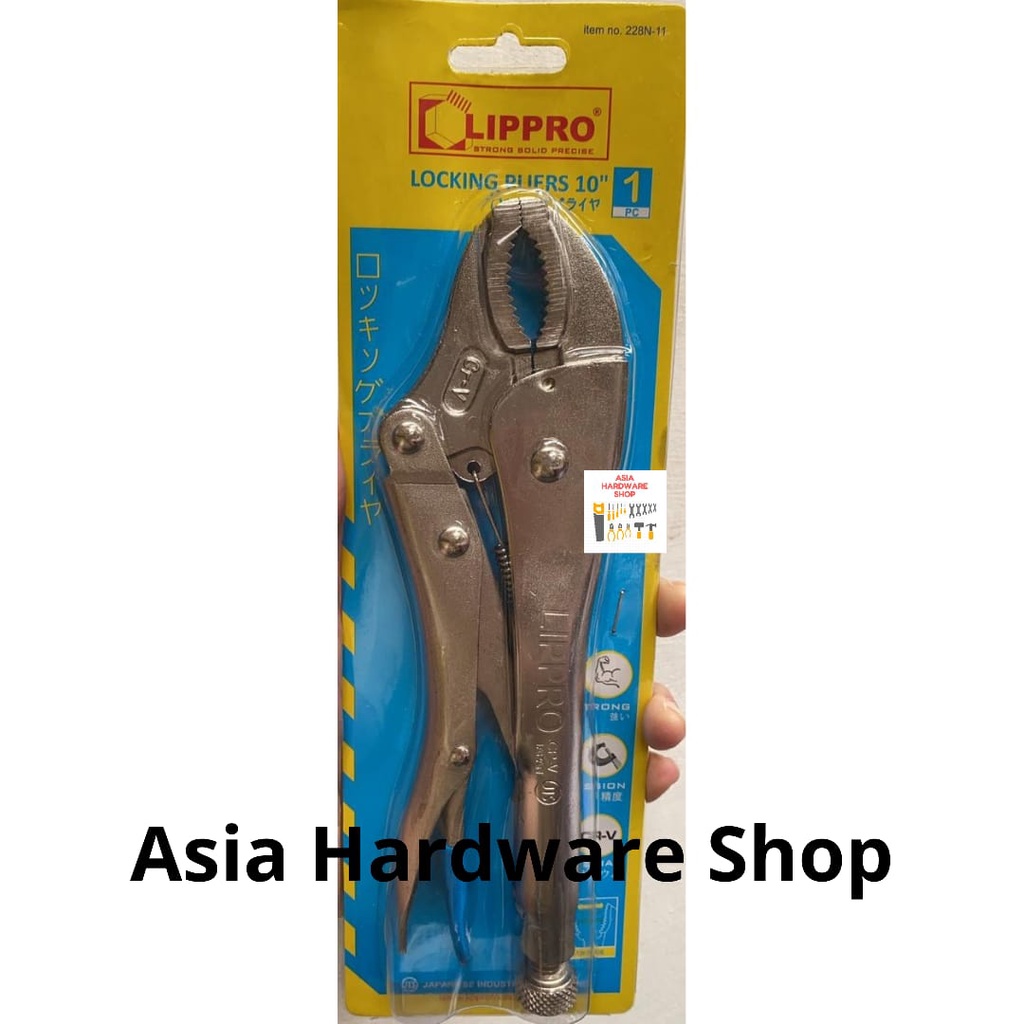 Tang Buaya Bengkok 10" LIPPRO Tang Jepit Tang Catok Capit CHROME ...