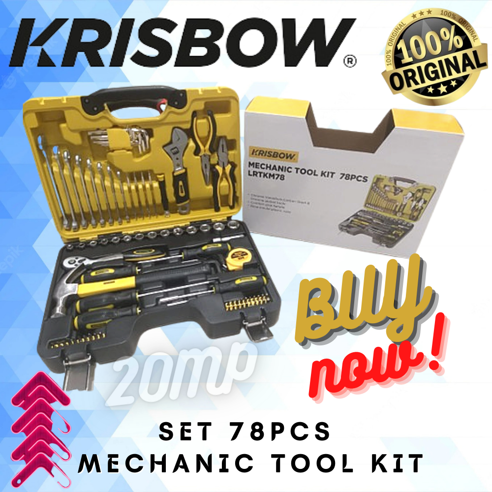 Set 78 Pcs Perkakas Mekanik Dengan Kotak Krisbow MECHANIC TOOL KIT 78 PCS | Lazada Indonesia