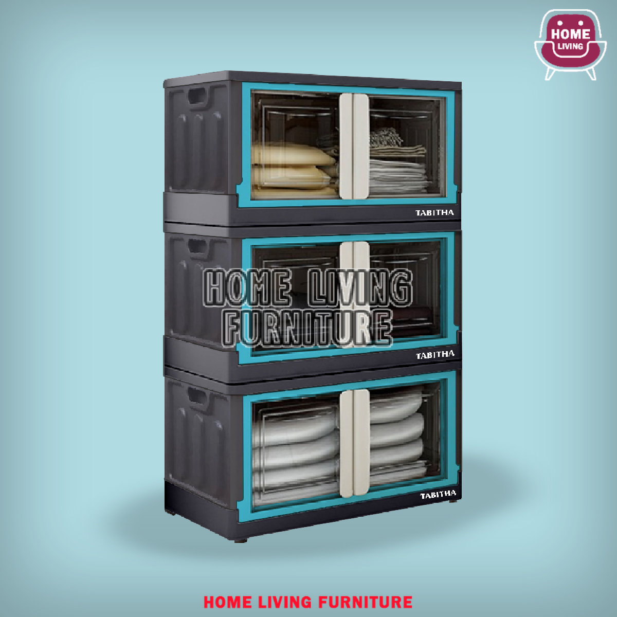 LEMARI LIPAT PLASTIK MPFC Container Box JUMBO 60L TABITHA CONTAINER BOX ...