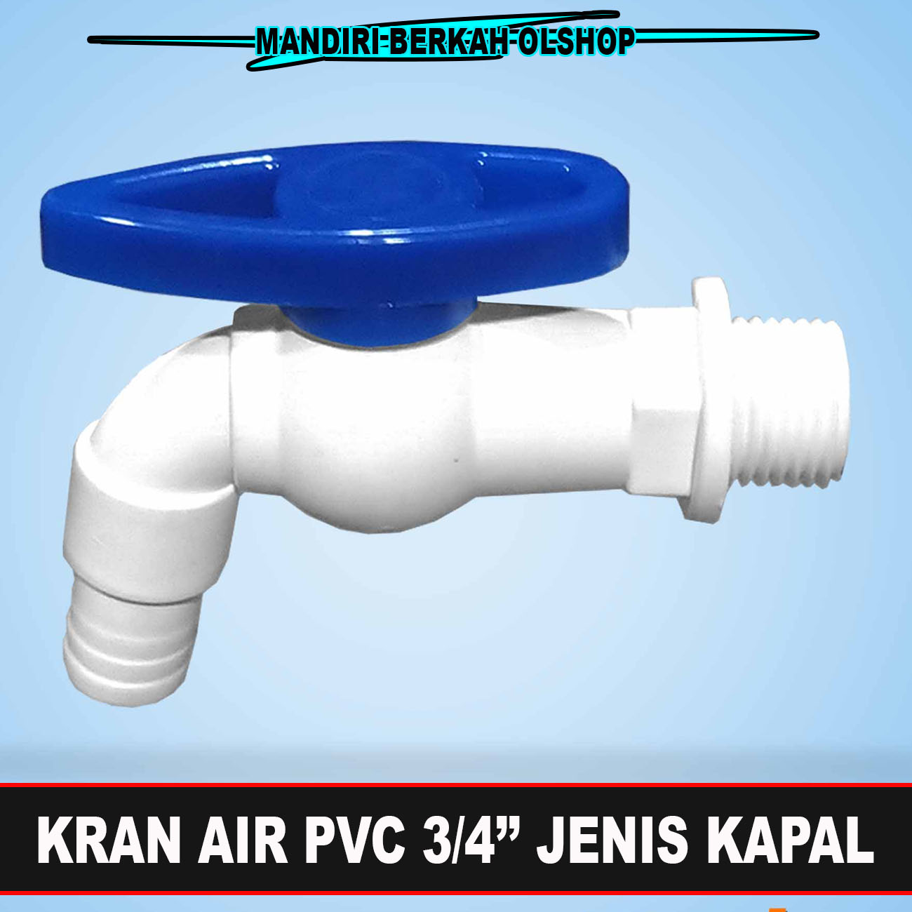 KRAN AIR KAPAL 1/2'' Dan 3/4 INCH 2 in 1 PVC KRAN TAMAN TEMBOK / KRAN ...