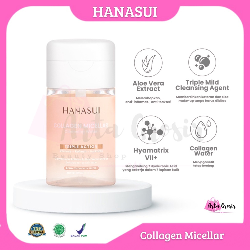 Hanasui Collagen Micellar Cleansing Water BPOM | Lazada Indonesia