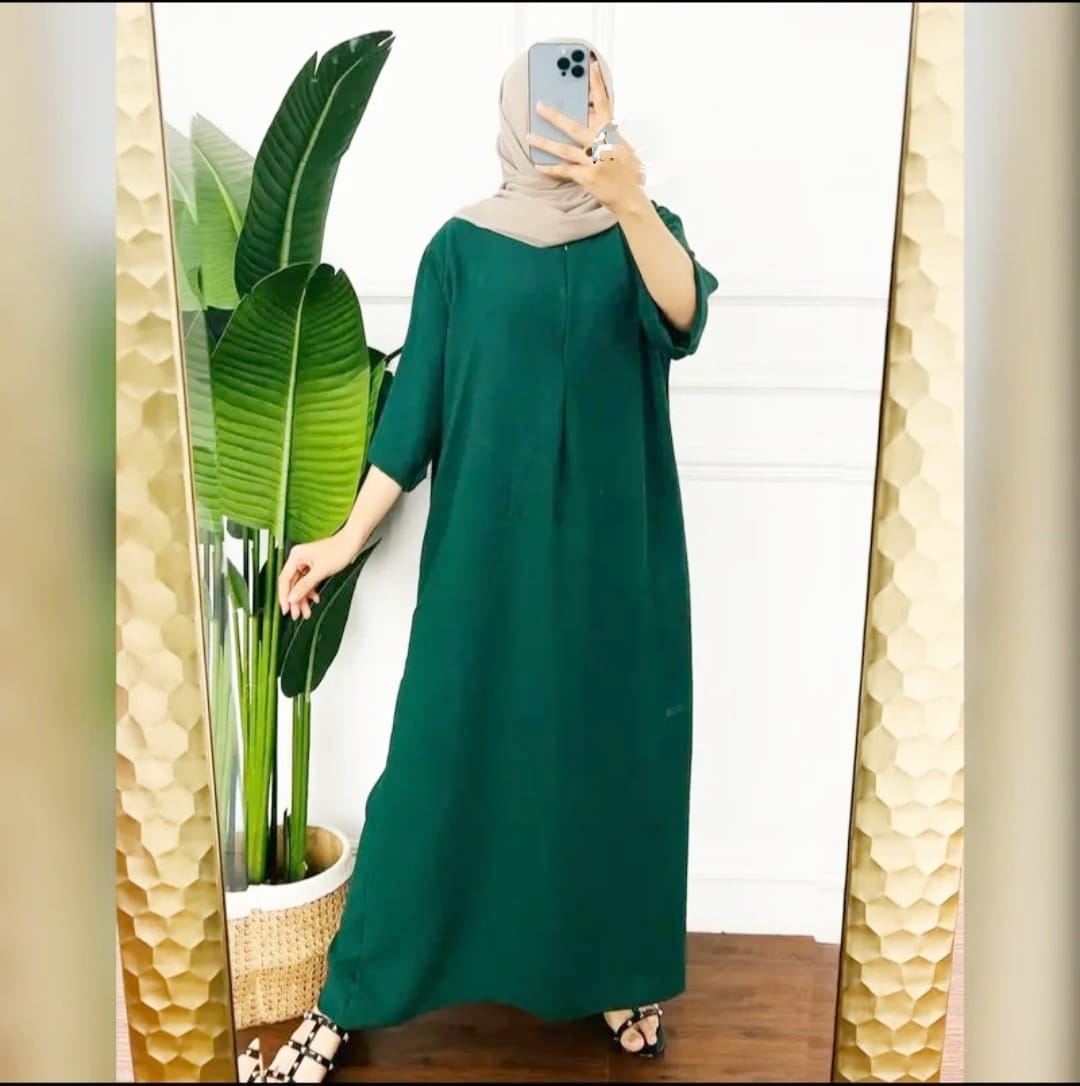 TERMURAH DASTER CRINGKLE POLOS MODEL TANGAN 3/4 KEKINIAN MUAT JUMBO ...