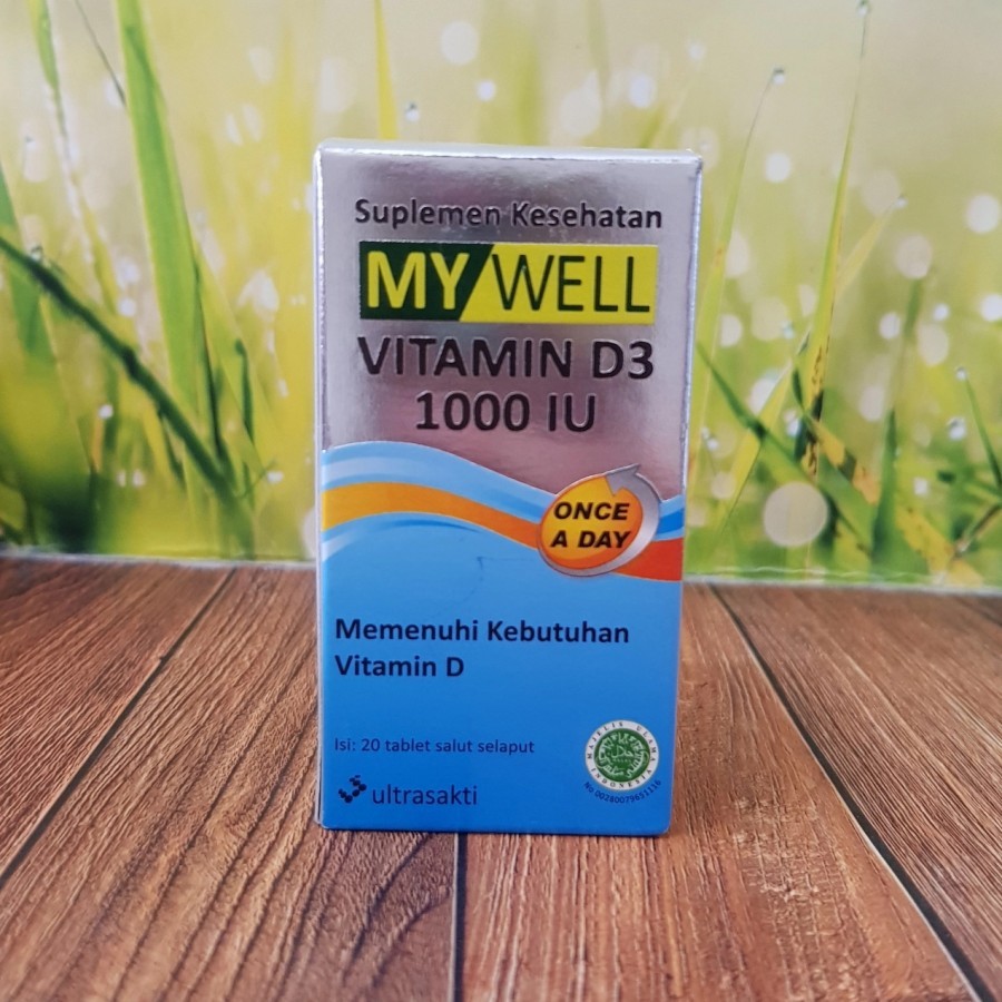 Mywell Vitamin D3 1000 IU isi 20 Tablet - Cholecalsiferol 1000 IU ...