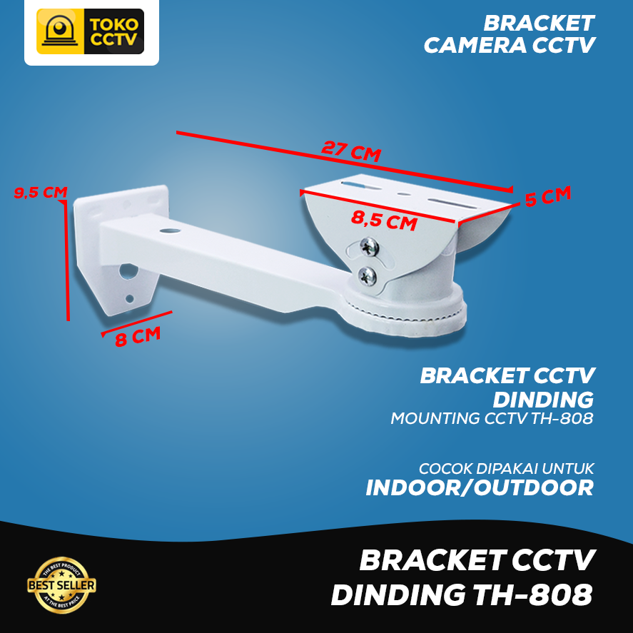 Bracket Camera CCTV Dinding, Pole Mounting Bracket CCTV Camera CCTV Outdoor Cocok Untuk Housing ...