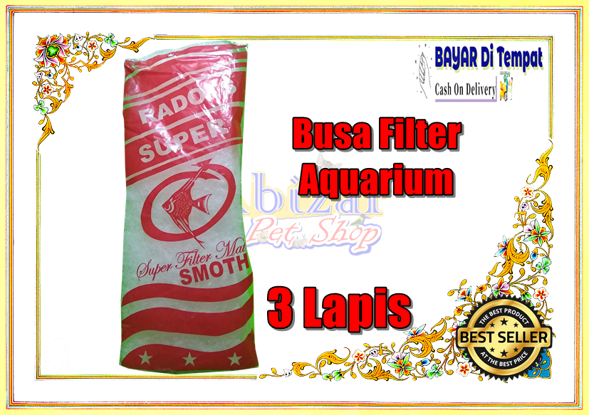 Busa Filter Aquarium Kapas Filter Aquarium 3 Lapis Halus Smooth Super ...