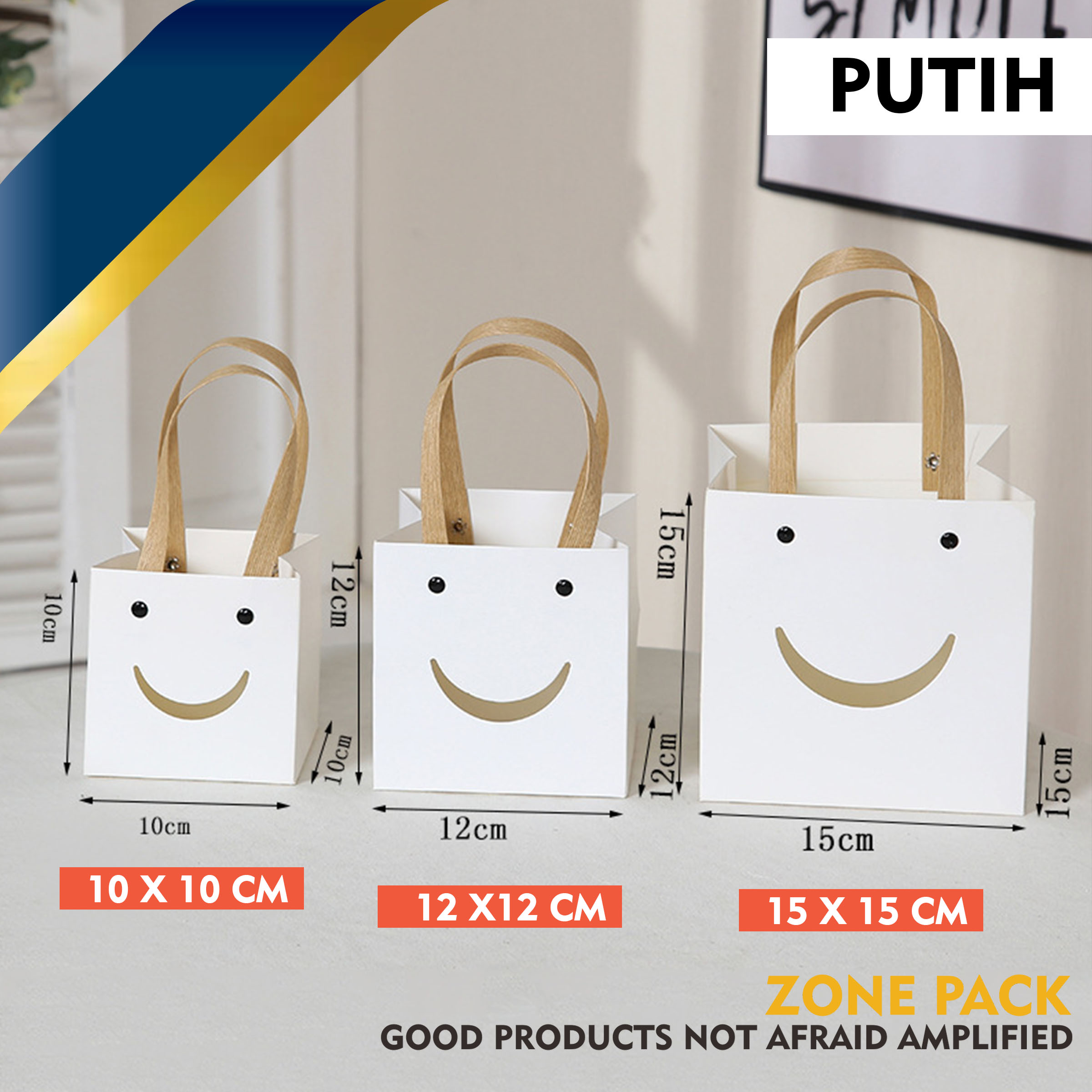 Paper Bag Tali Kraft Smile | Paper Bag Bentuk Smile Tali Kraft | Tas ...