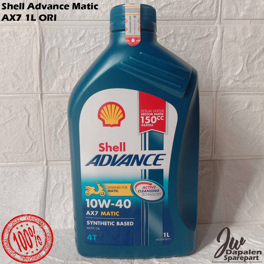 Oli Shell Advance AX7 10W-40 1L Untuk Matic Aerox 155, Lexi Original ...