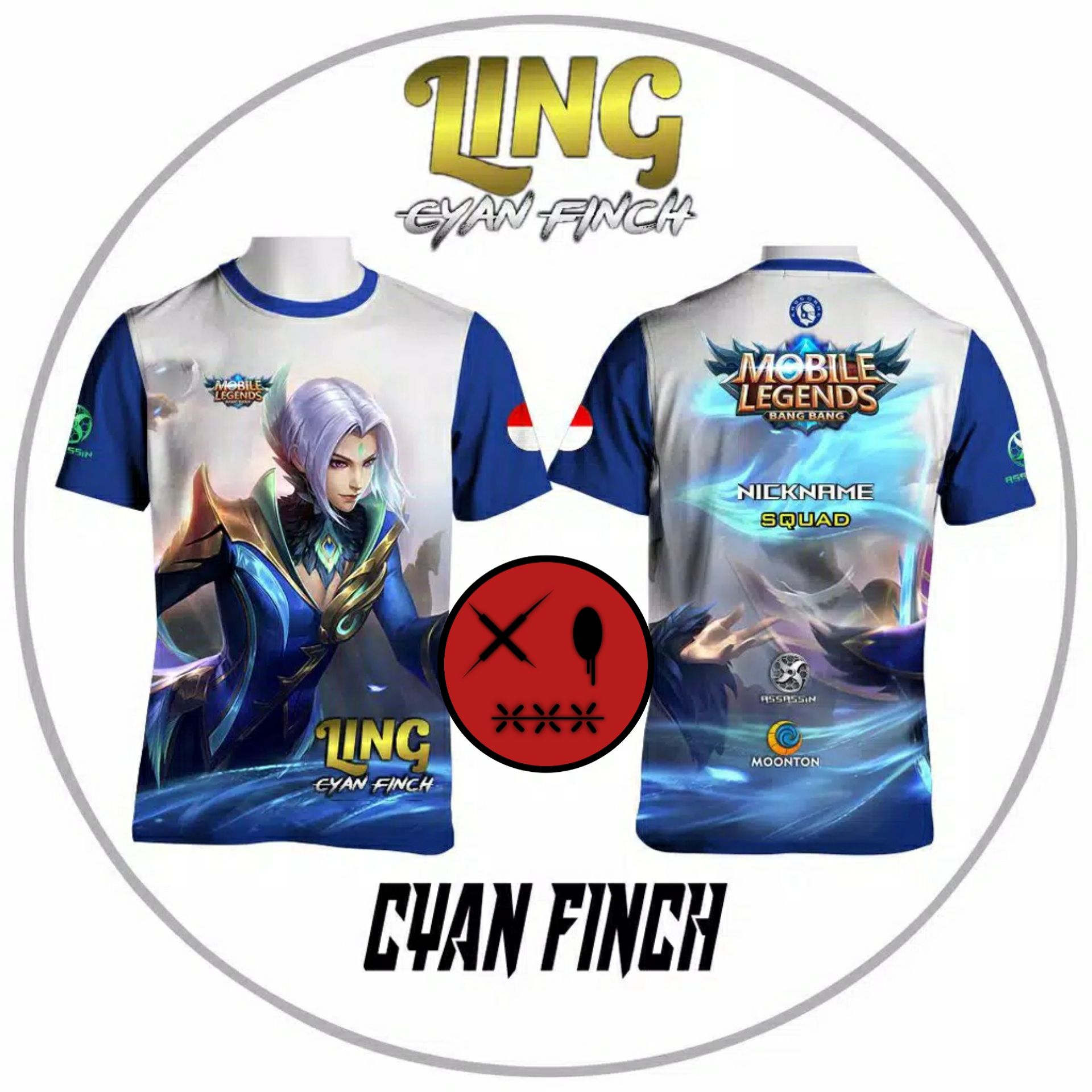 BAJU MOBILE LEGEND LING KAOS MOBILE LEGEND JERSEY GAMING T-SHIRT ESPORT ...