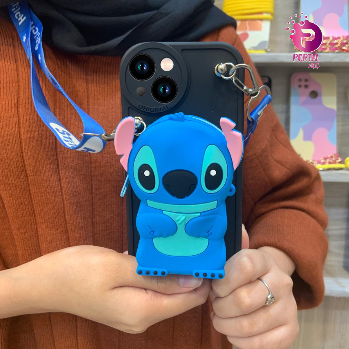 Portalacc Case Dompet Karakter case oval Casing hp untuk OPPO A5S A15 ...