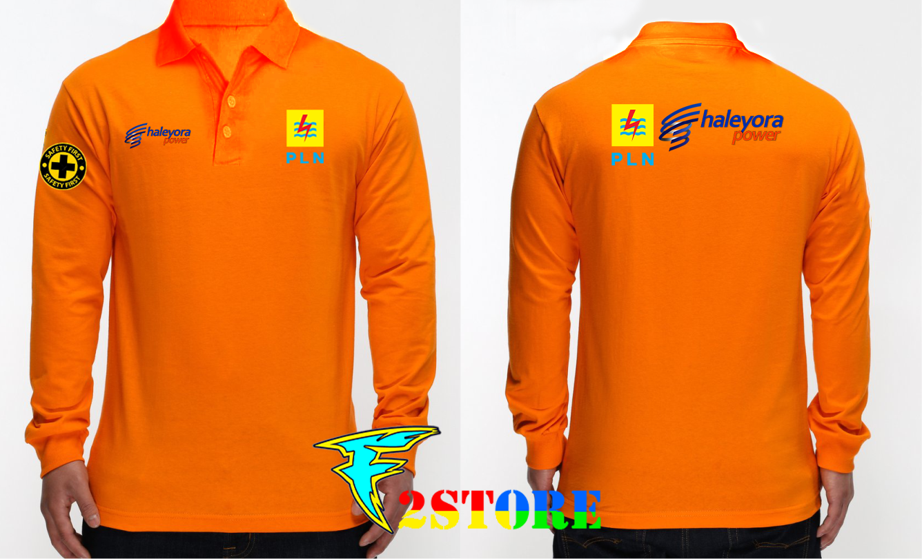 BAJU kerah mode polo LISTRIK HELYORA power belakang dan Depan LOGO PLN ...