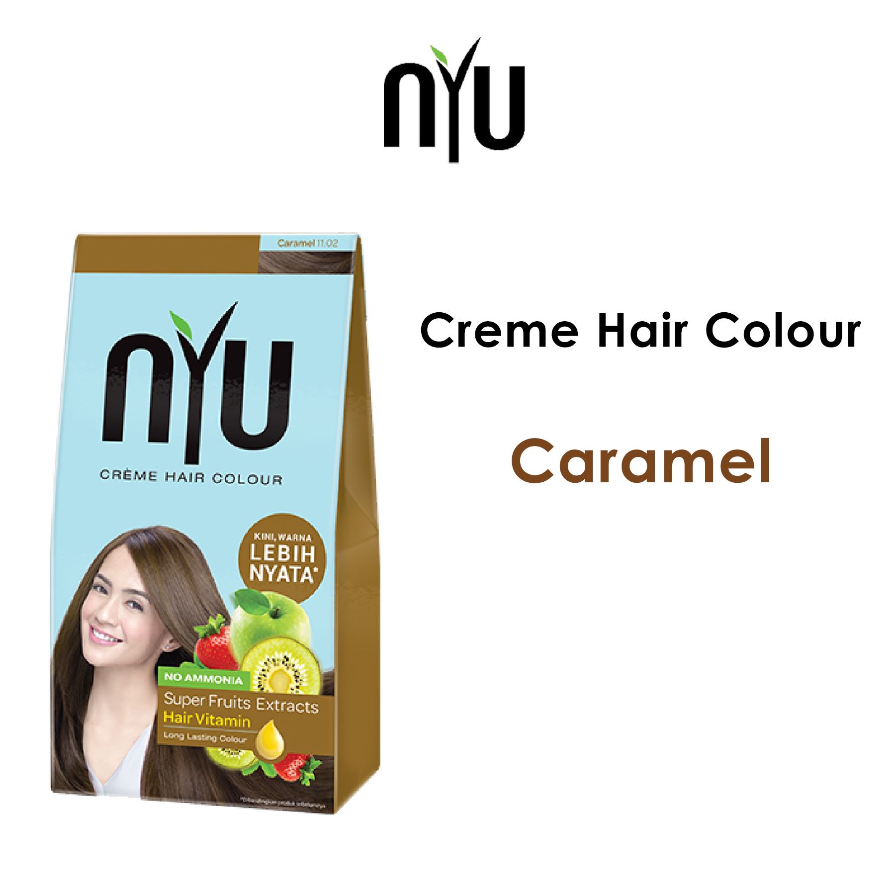 Cat Rambut NYU Creme Hair Colour - Pewarna Rambut Caramel / Natural ...