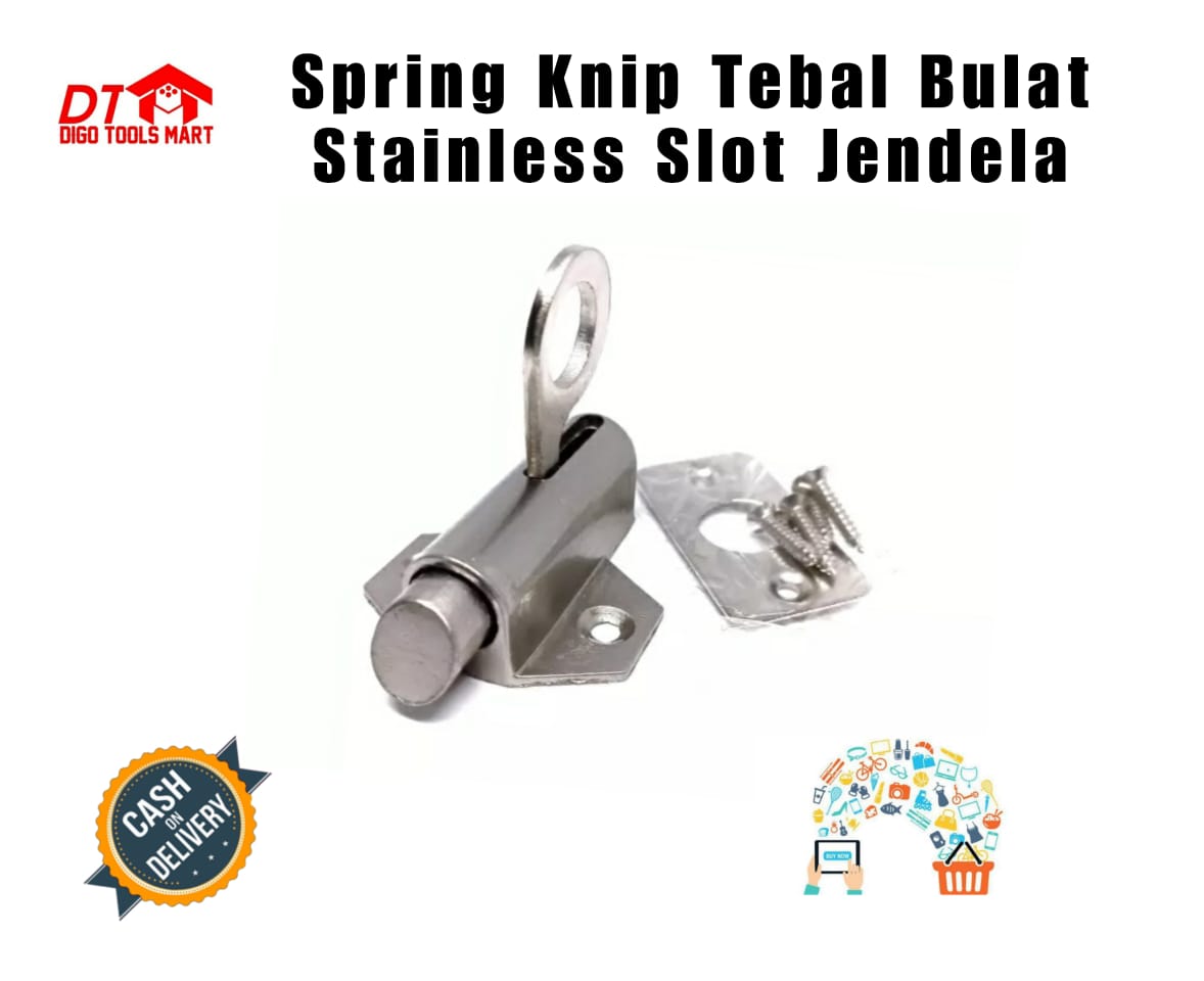 Spring Knip Stainless Tebal Bulat Slot Jendela Grendel | Lazada Indonesia