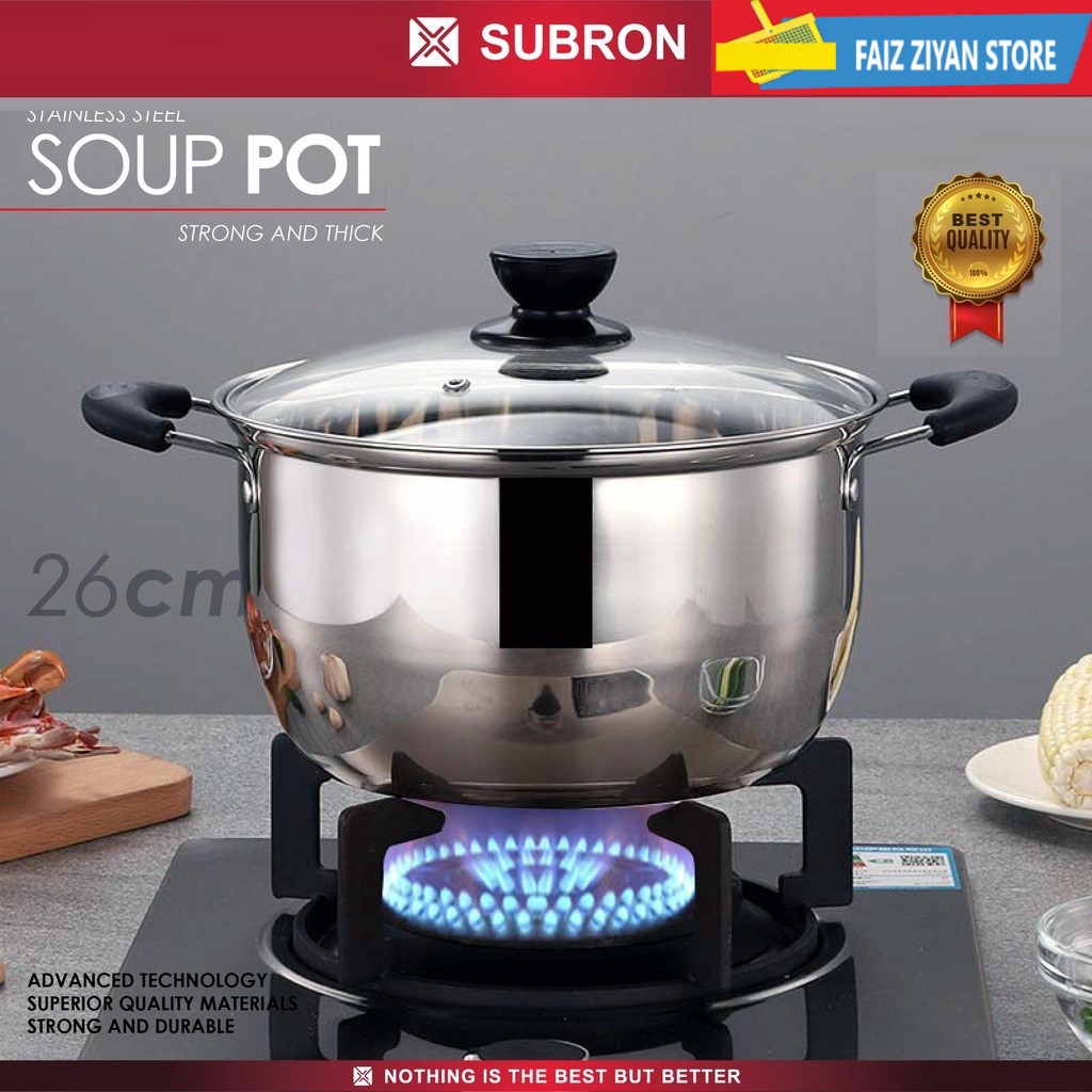Panci Sop 26cm SUBRON Soup Pot Panci Sup Stainless Steel | Lazada Indonesia