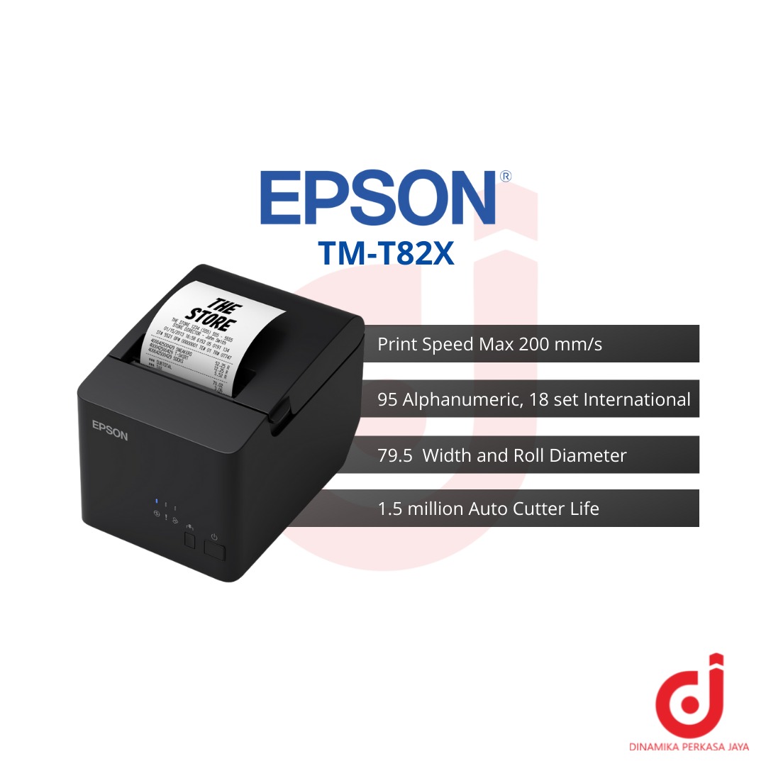 Printer Struk Kasir EPSON TM-T82X T82X Thermal USB Garansi Resmi ...