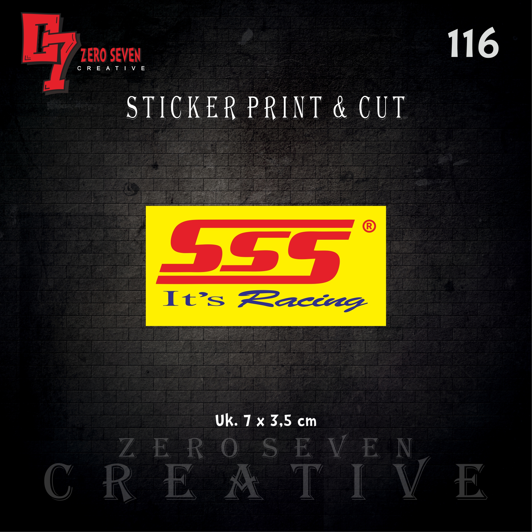 STIKER SSS / RACING / STIKER MOTOR / AESTHETIC / VYNIL / ANTI AIR ...