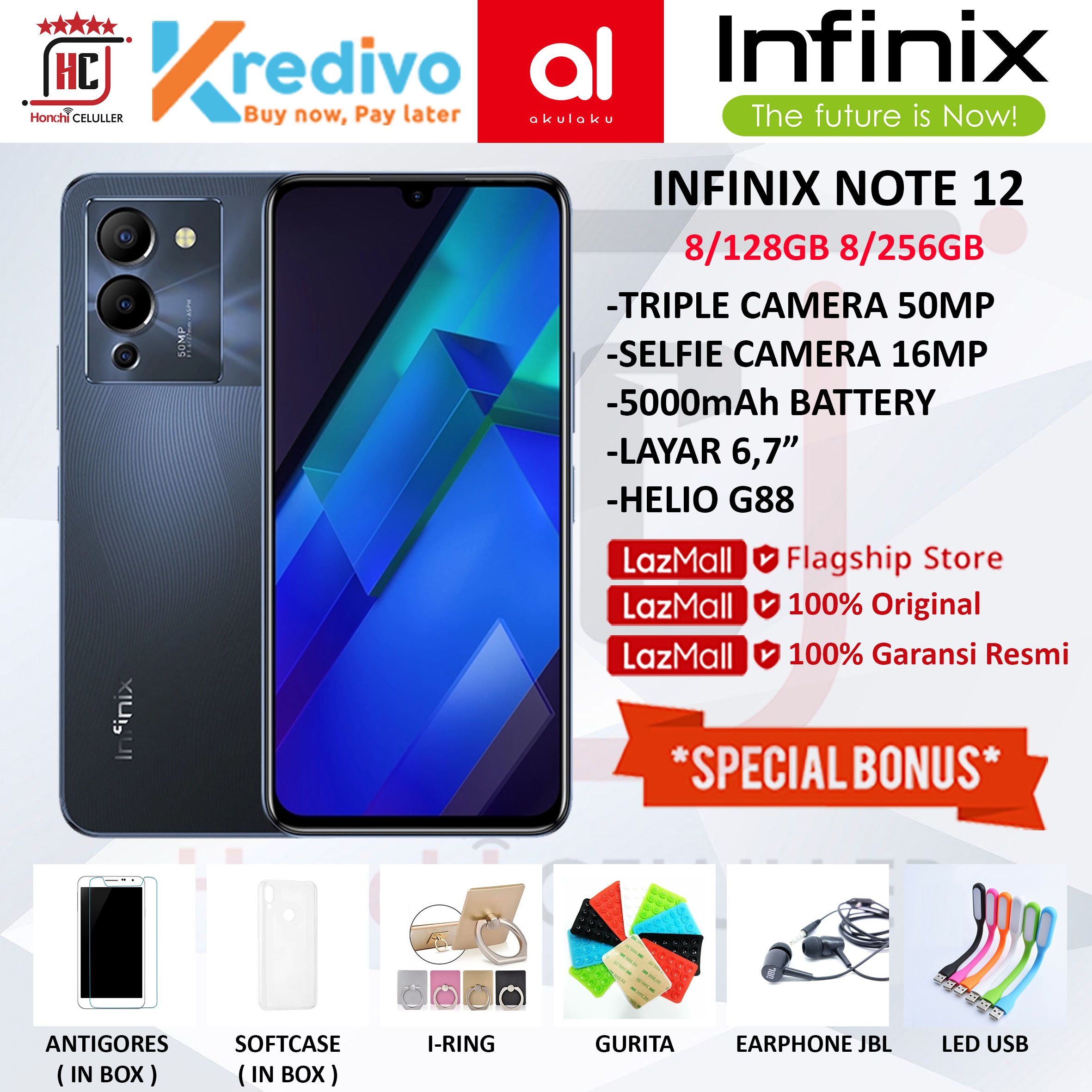 INFINIX NOTE 12 8/256 8/128 GB GARANSI RESMI INFINIX INDONESIA | Lazada ...