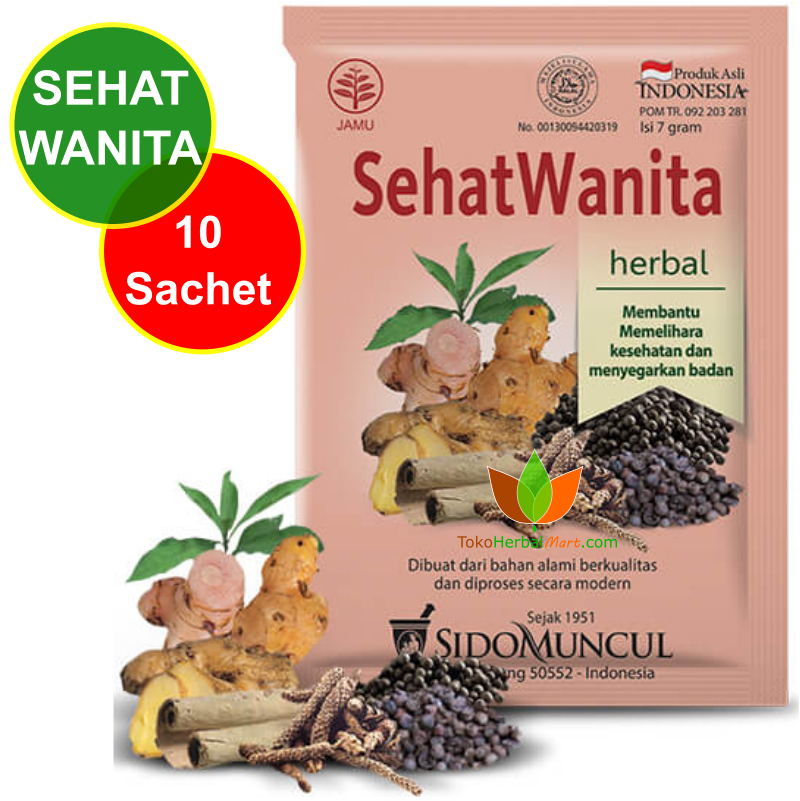 SIDOMUNCUL JAMU SEHAT WANITA 10 SACHET OBAT HERBAL SEDUH ORIGINAL UNTUK ...