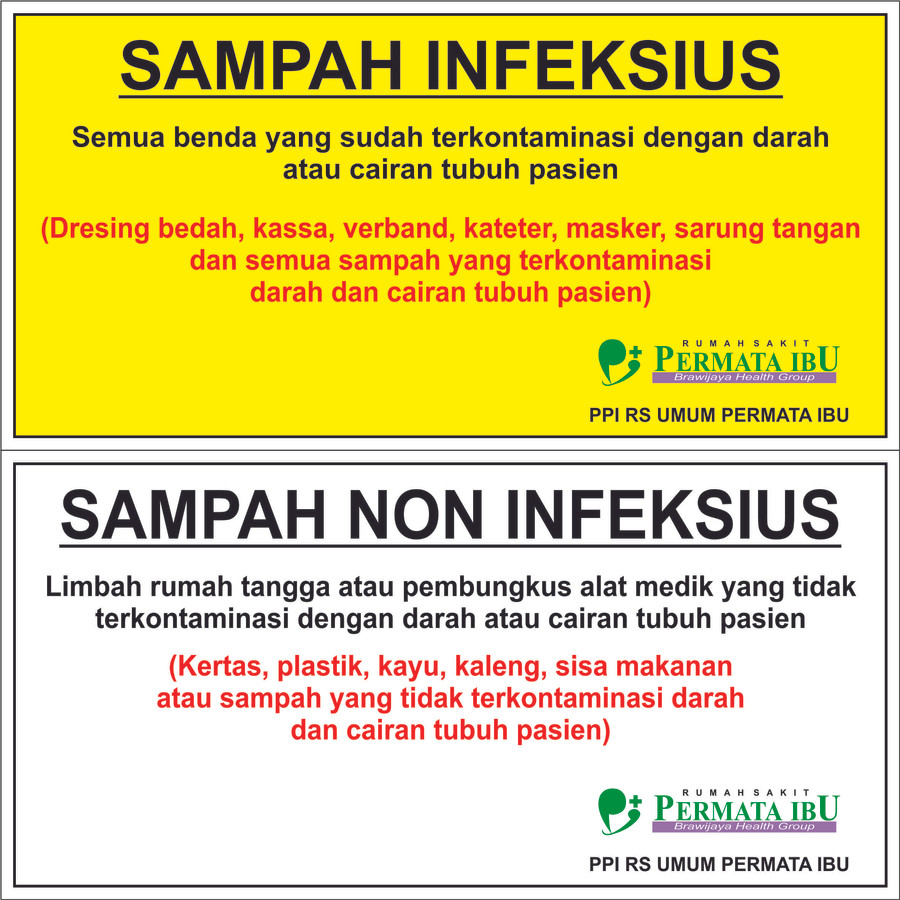 STIKER VINYL SAMPAH INFEKSIUS DAN NON INFEKSIUS (DIJUAL SATUAN ...