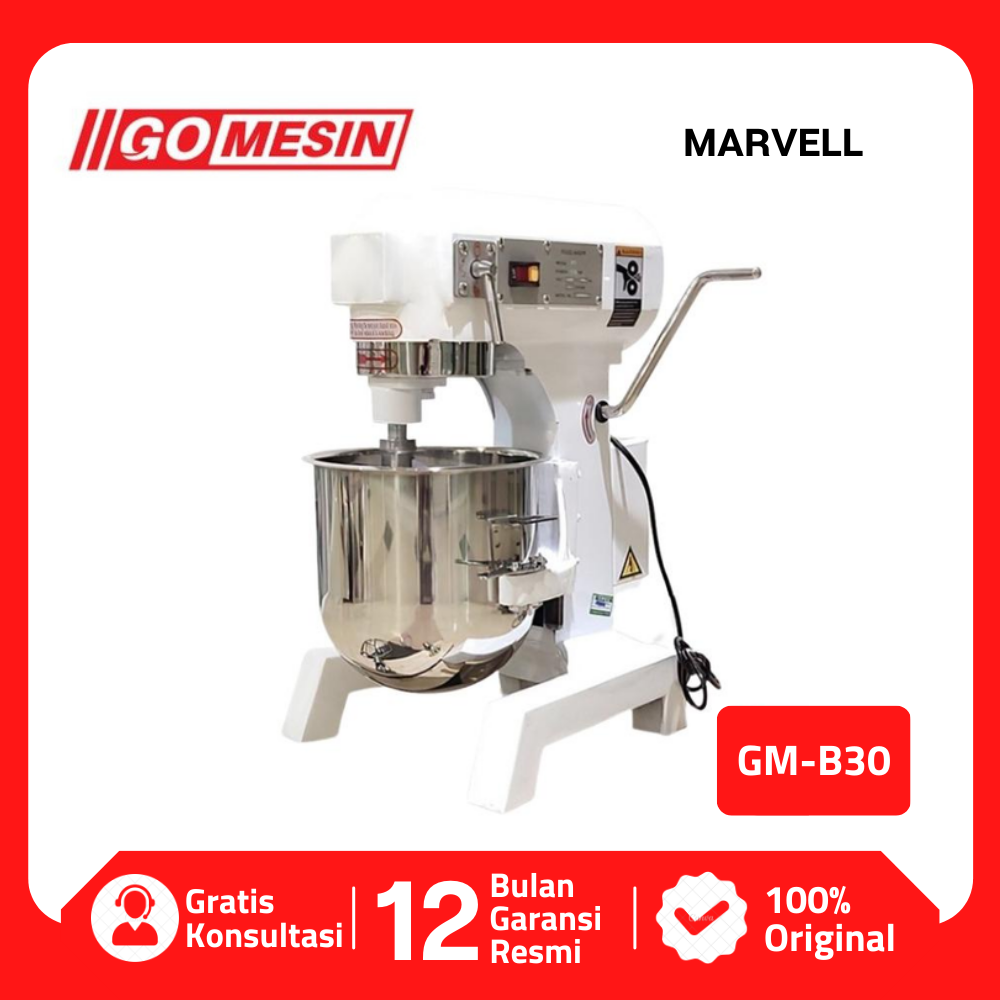 PLANETARY MIXER GOMESIN GM B30 MIXER ADONAN ROTI KUE GM-B30 ORIGINAL ...