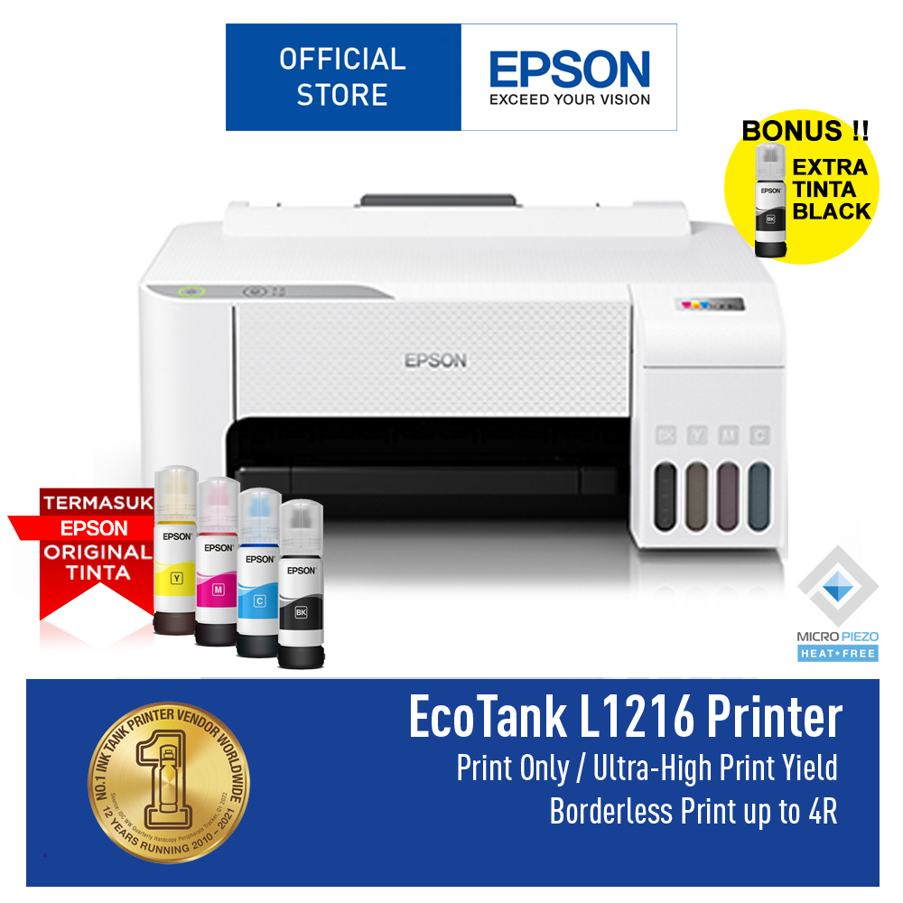 Printer Epson L1216 Print Only (Putih) | Lazada Indonesia