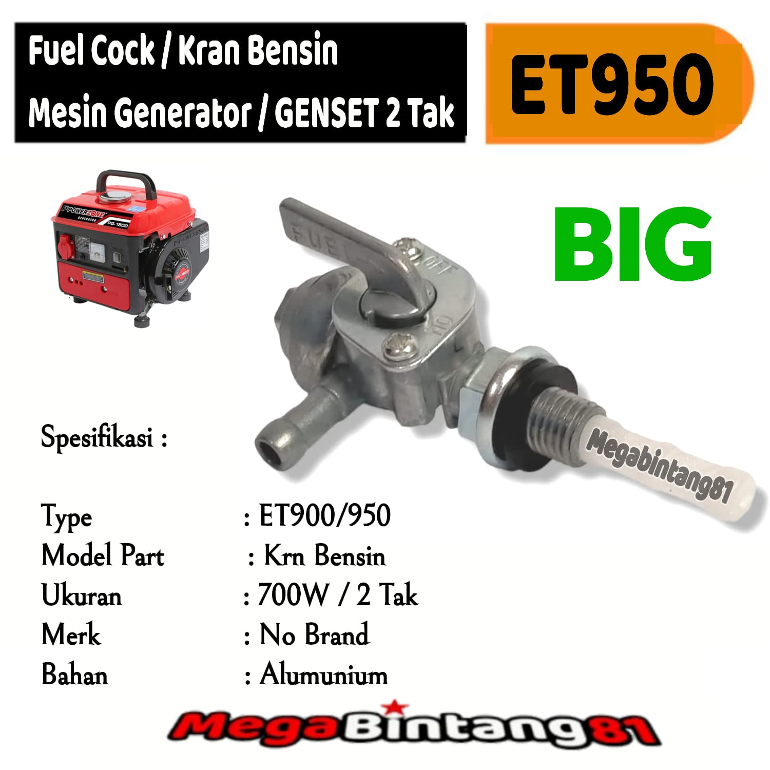 Kran bensin genset ET950 BIG | Lazada Indonesia