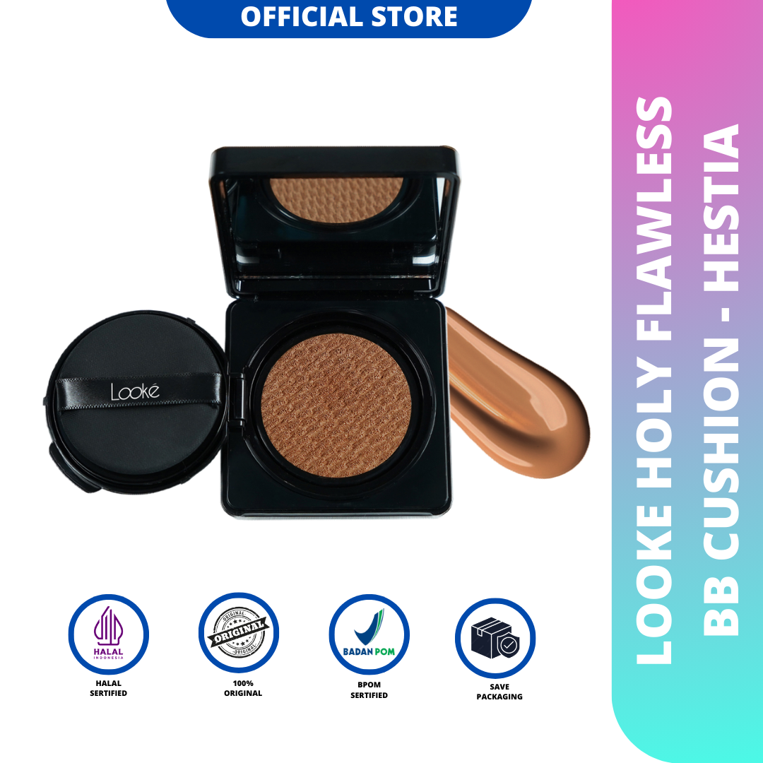 LOOKE Holy Flawless BB Cushion - HESTIA - Honey Bronze Untuk Kulit ...