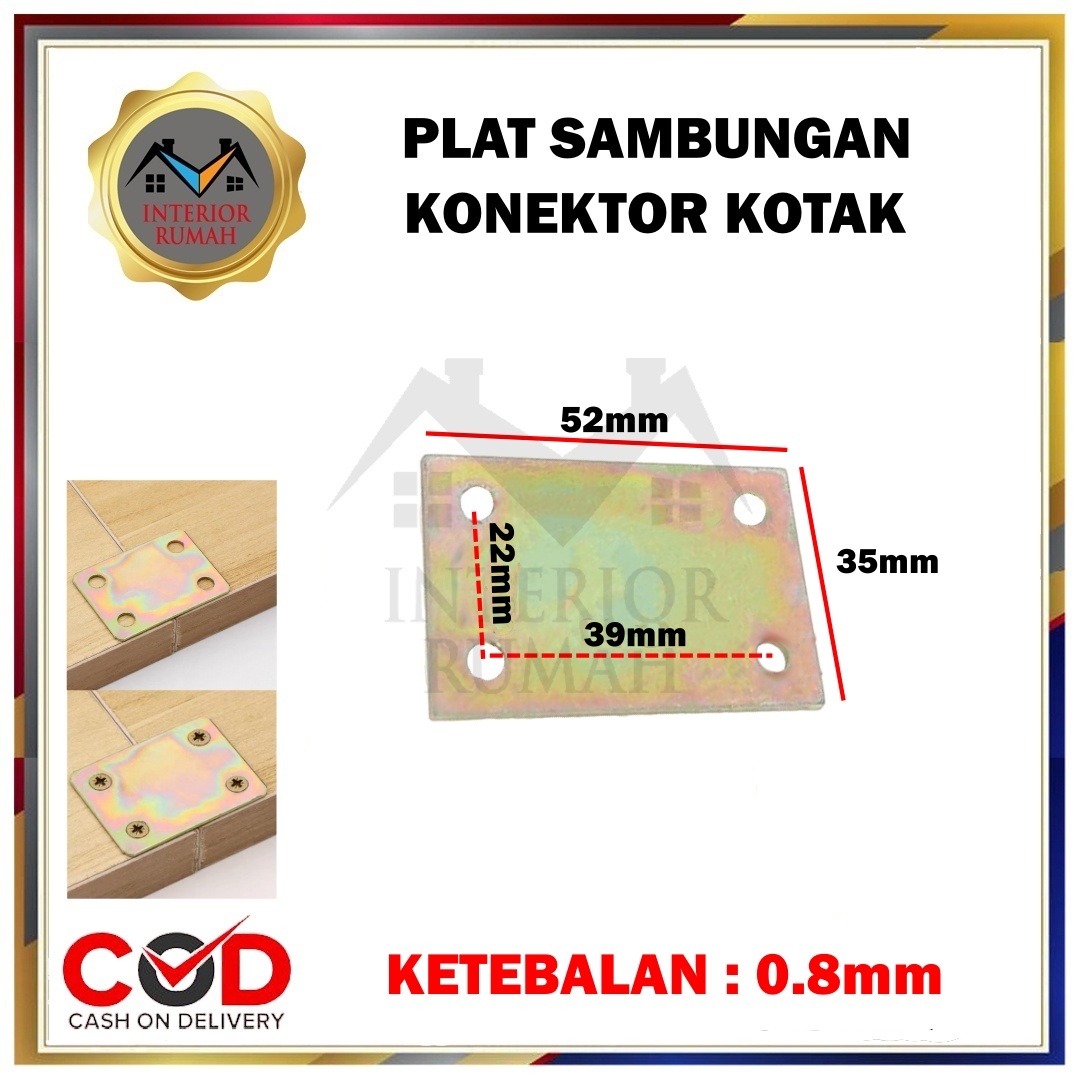Plat sambungan connector plat besi persegi plat lurus konektor | Lazada ...