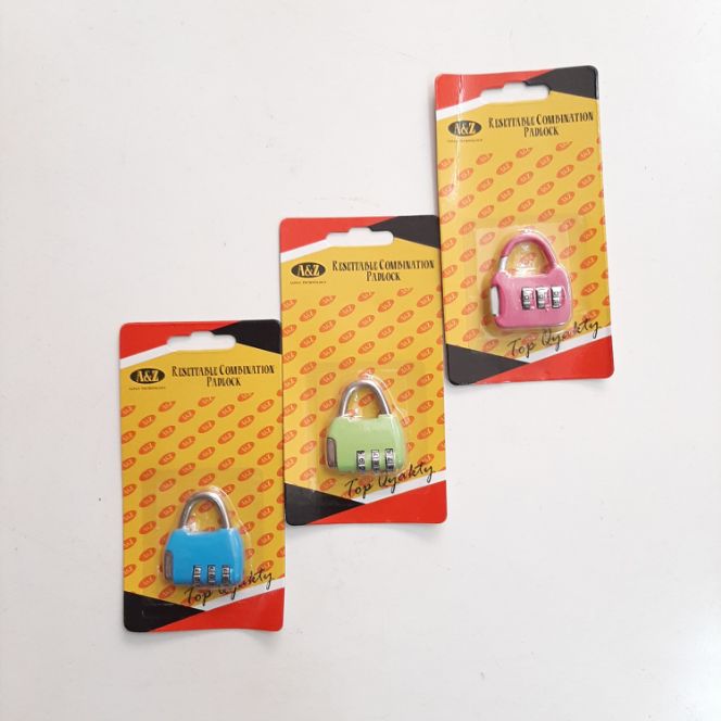 Gembok angka gembok koper mini harga satuan | Lazada Indonesia