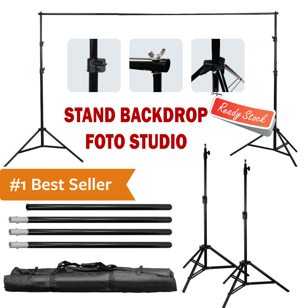 Bracket Stand 3M untuk Backdrop Foto Studio Braket Penggantung Kain ...