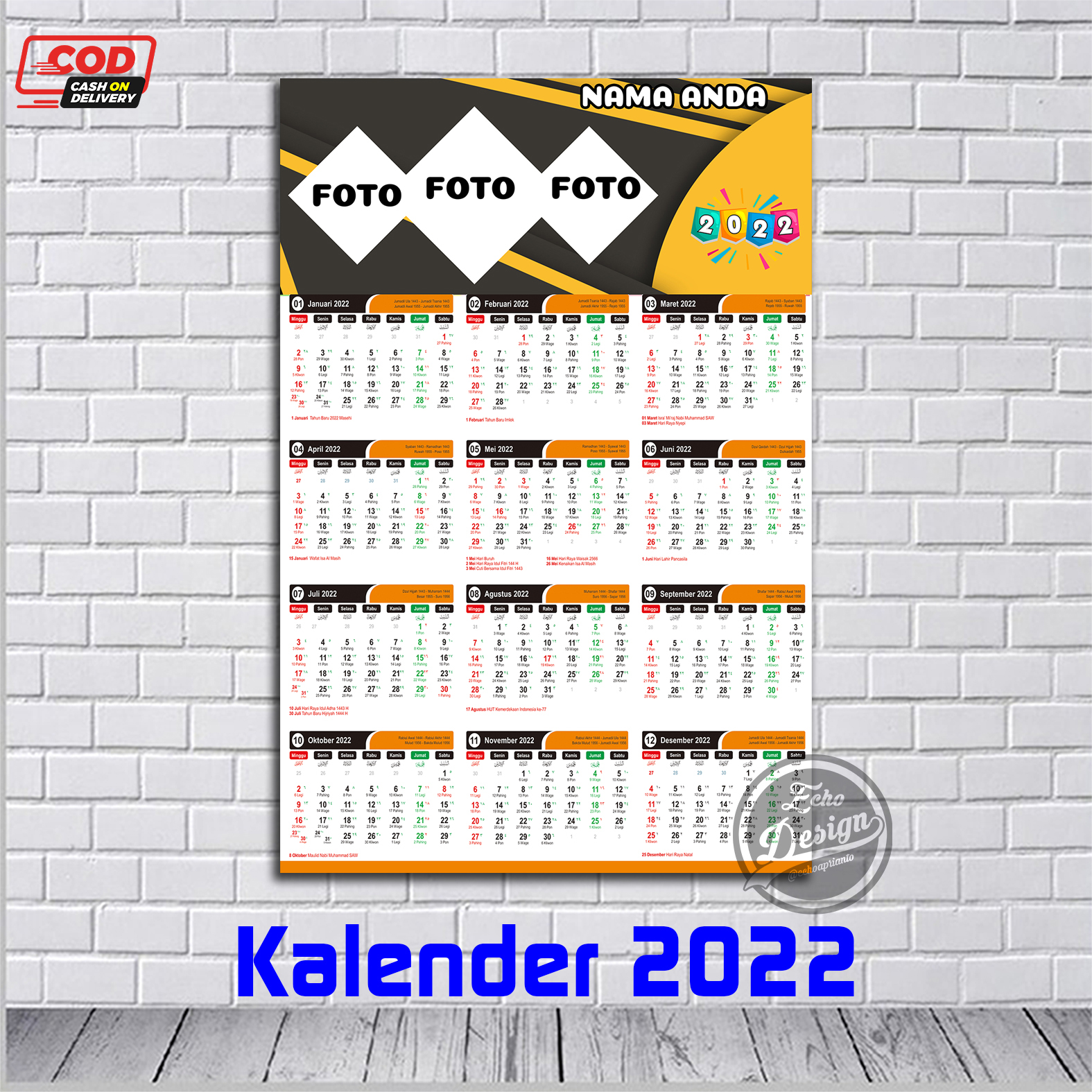 Kalender Custom 2022 Lengkap Bagus dan Murah | Lazada Indonesia