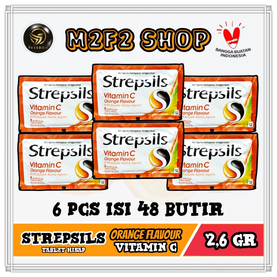 Permen Strepsils Vitamin C Orange Flavour - 20,8 gr (Kemasan 6 Pcs ...