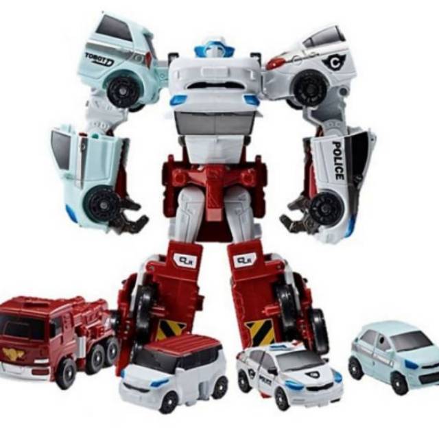 MAINAN TOBOT QUATRON POLICE 4 IN 1 ROBOT ACTION FIGURE CAR TRANSFORMER ...