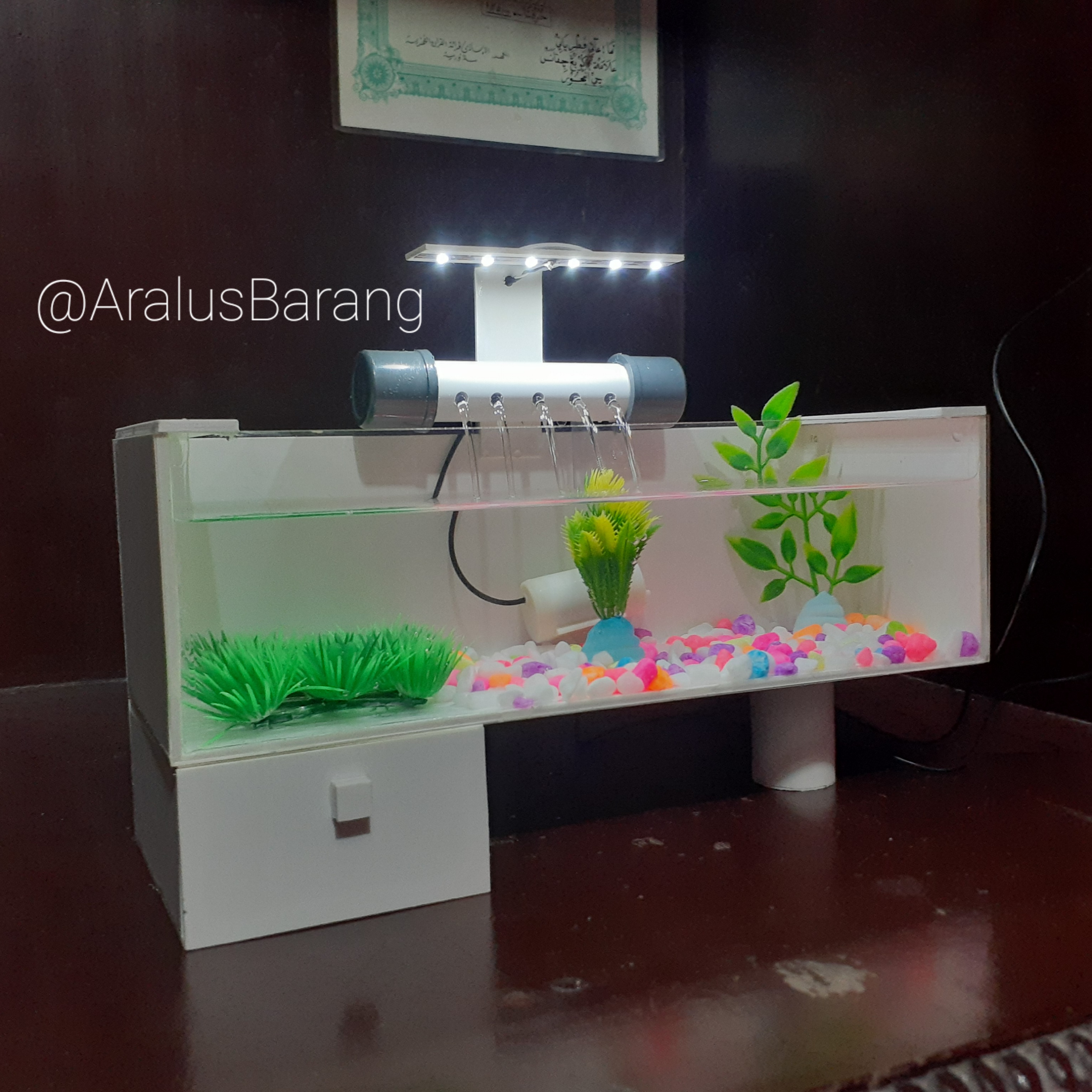 Aquarium Mini Fullset Dengan Pompa Dan Filter / Aquarium Akrilik ...