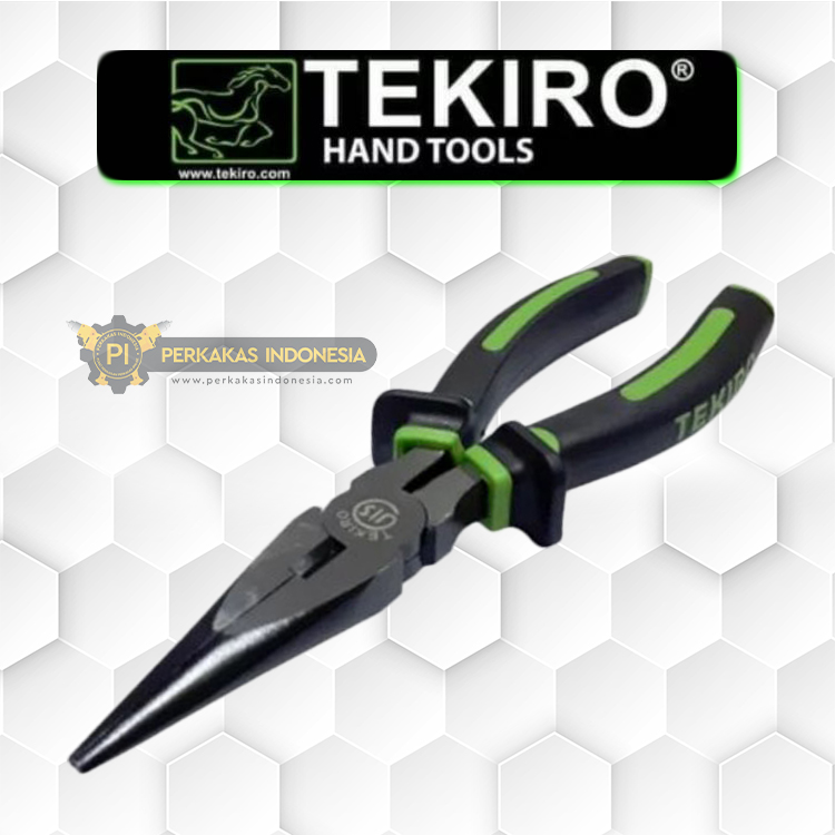 Tang Lancip TEKIRO ORIGINAL 6inch Gagang Karet Anti Slip Long Nose ...