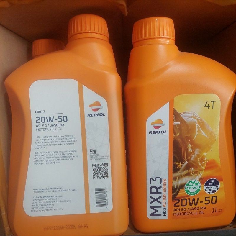 Oli Repsol Moto Super 4T 20W50 Motor Sport 1 Liter CBR Vixion Verza ...